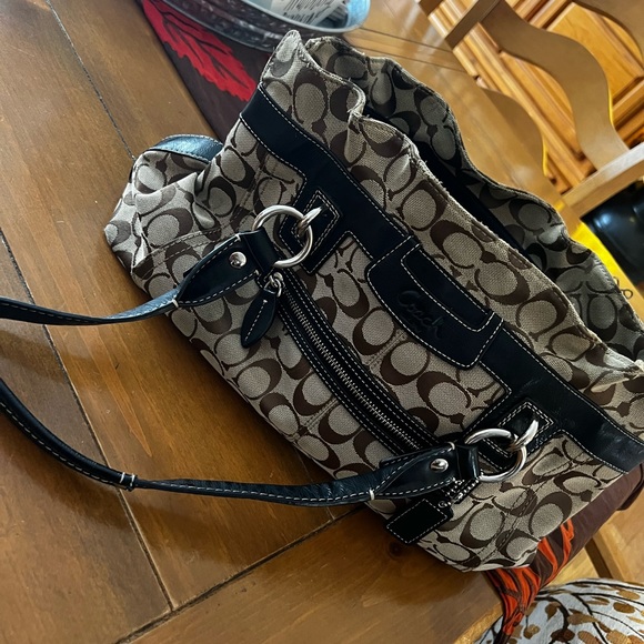 Coach | Bags | Coach Signature Print Handbag | Poshmark